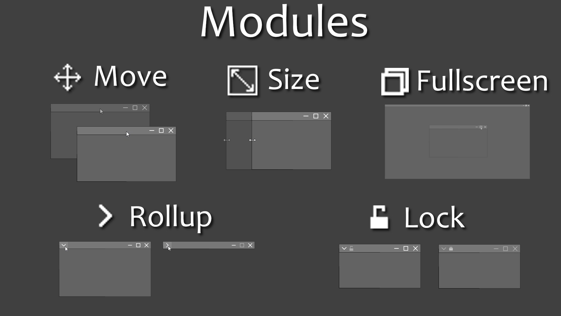 Modular Window Movable And Scalable Widget Resizable And Draggable